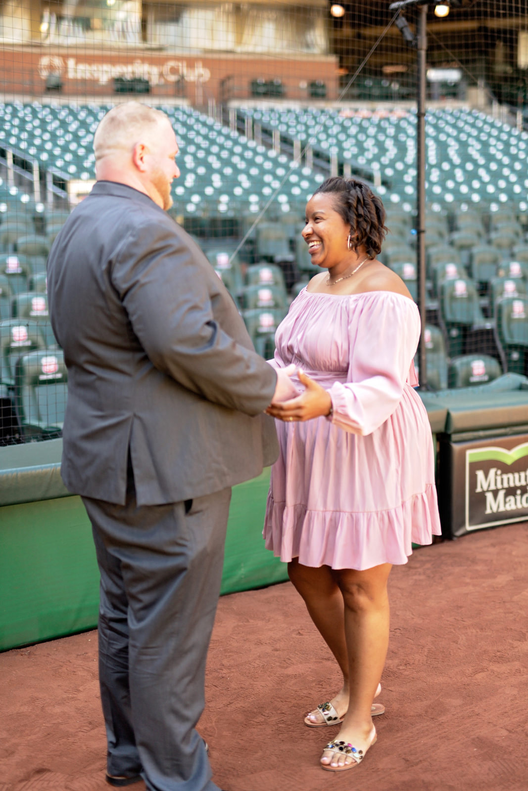 Minute Maid Park Engagement Houston, Texas | Carlton + Erica