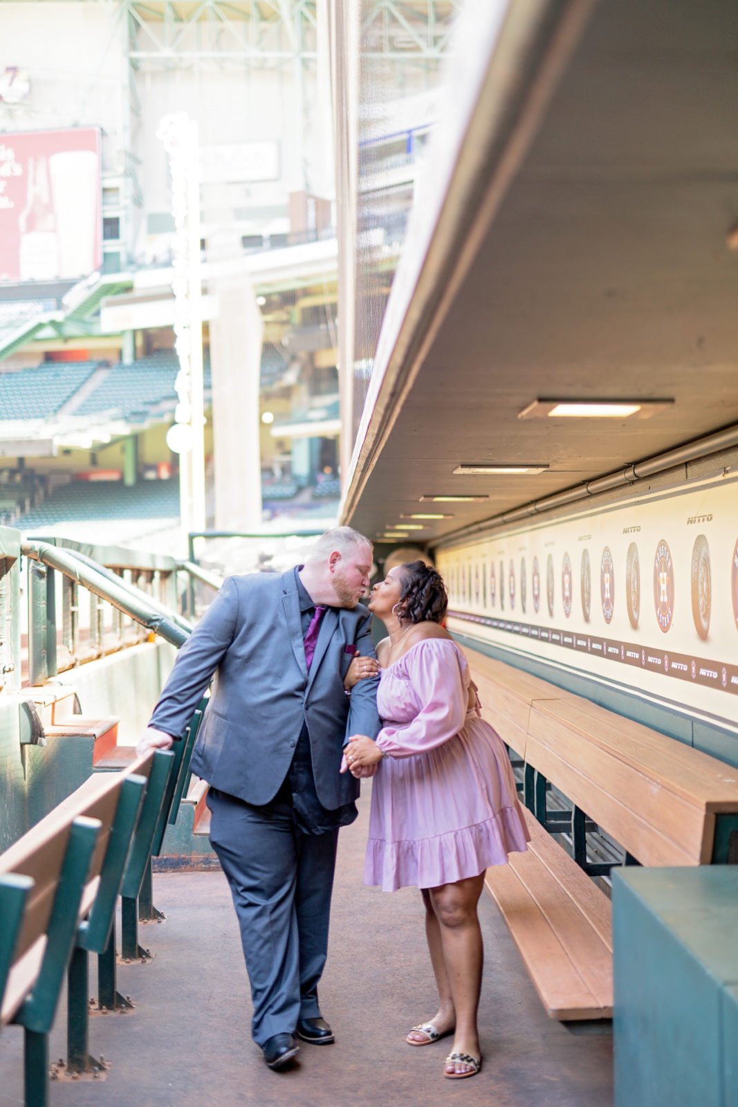 Minute Maid Park Engagement Houston, Texas | Carlton + Erica